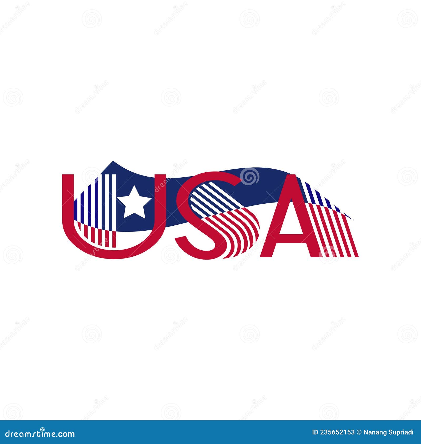 United states flag logo stock vector. Illustration of idea - 235652153