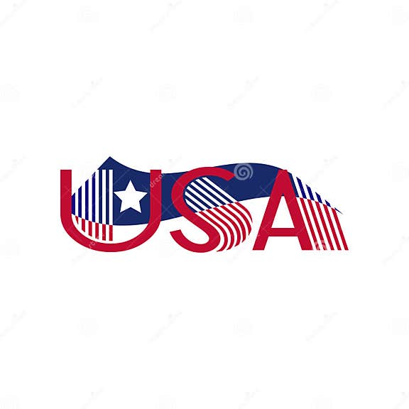 United states flag logo stock vector. Illustration of idea - 235652153