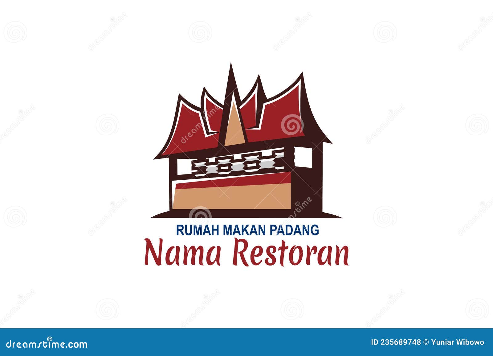 Rumah Makan Padang Aka Traditional Restaurant From Padang, Indonesia ...