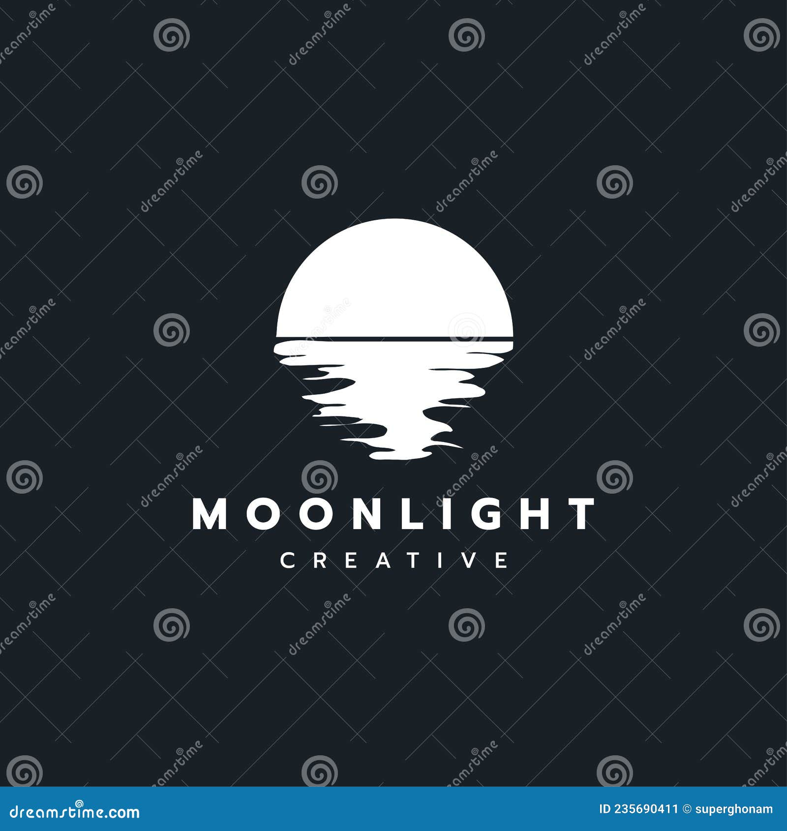 Moon Light Logo Design Illustration Vector Template Stock Vector ...