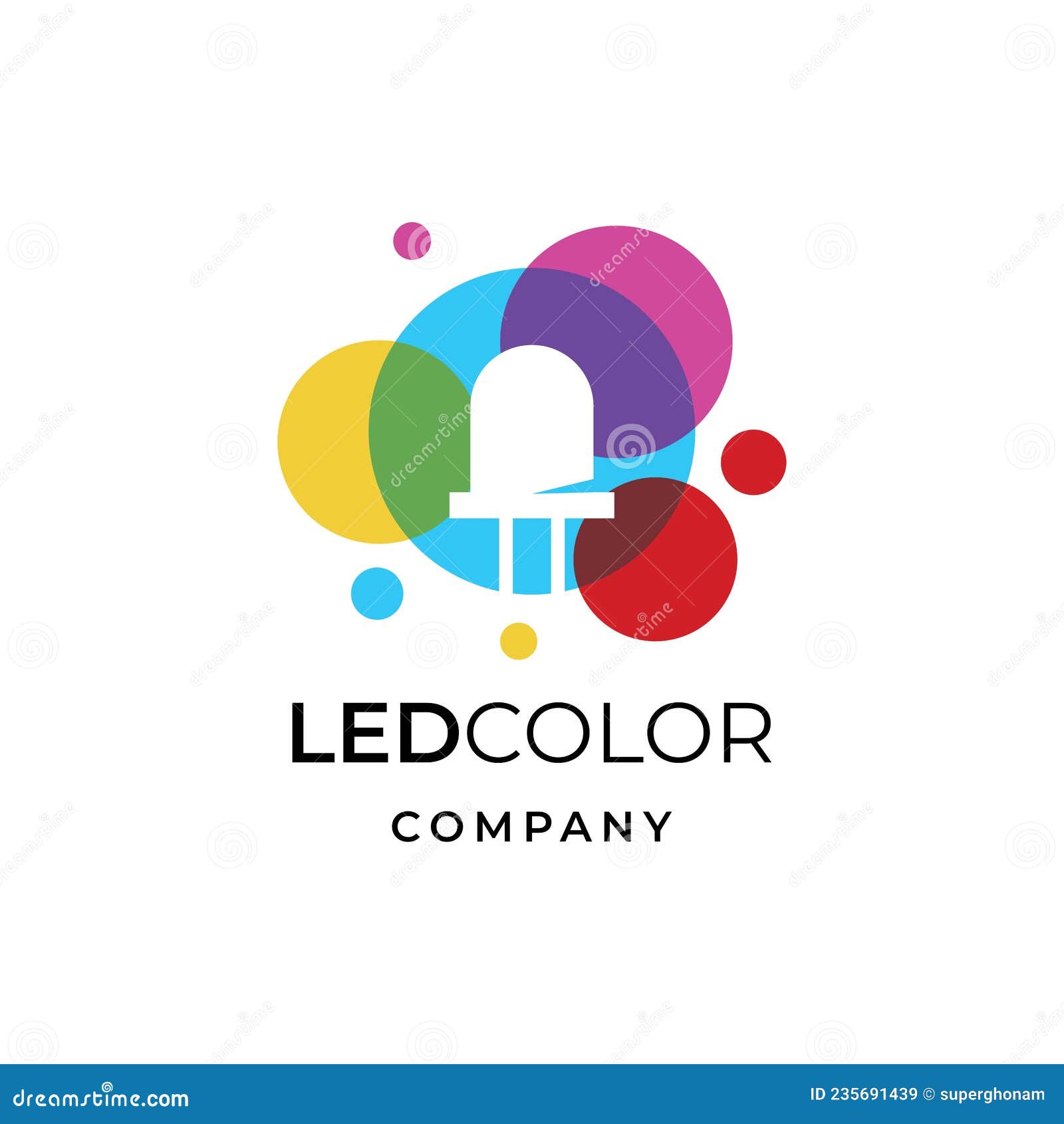 Color Lamp Logo Design Inspiration Vector Template Stock Vector ...