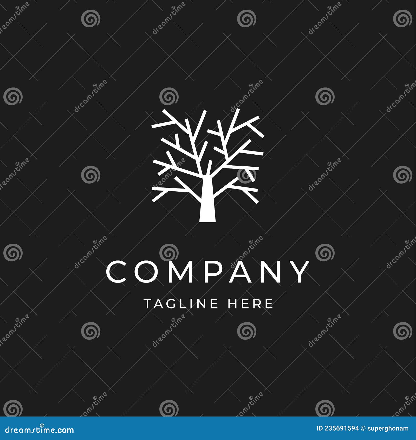 Old Tree Logo Design Illustration Vector Template. Premium Tree Logo ...