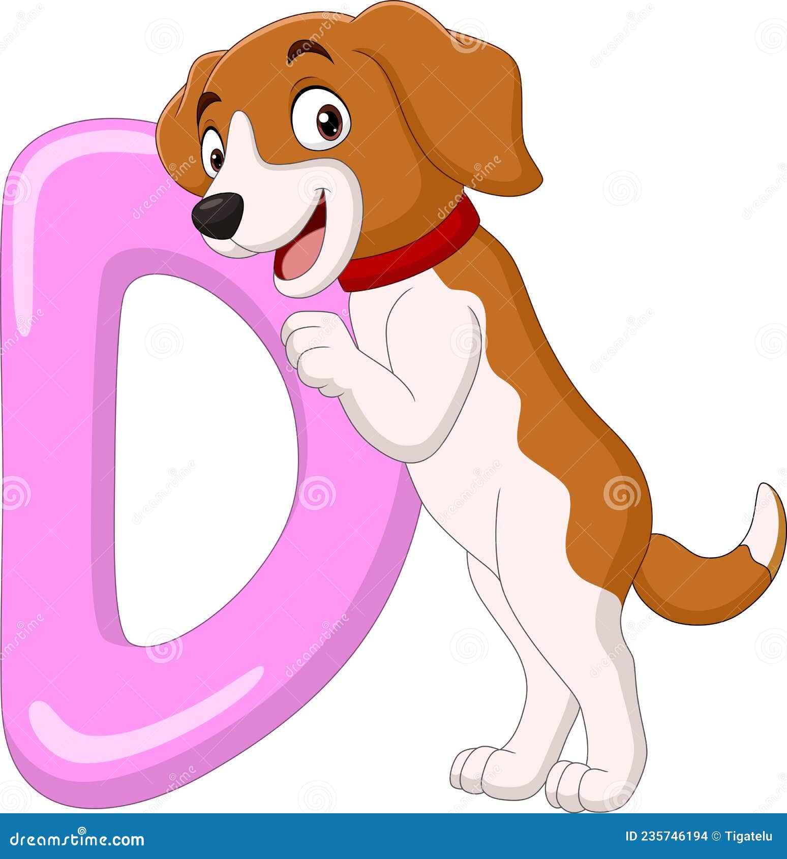 Alphabet letter D for Dog stock vector. Illustration of baby - 235746194