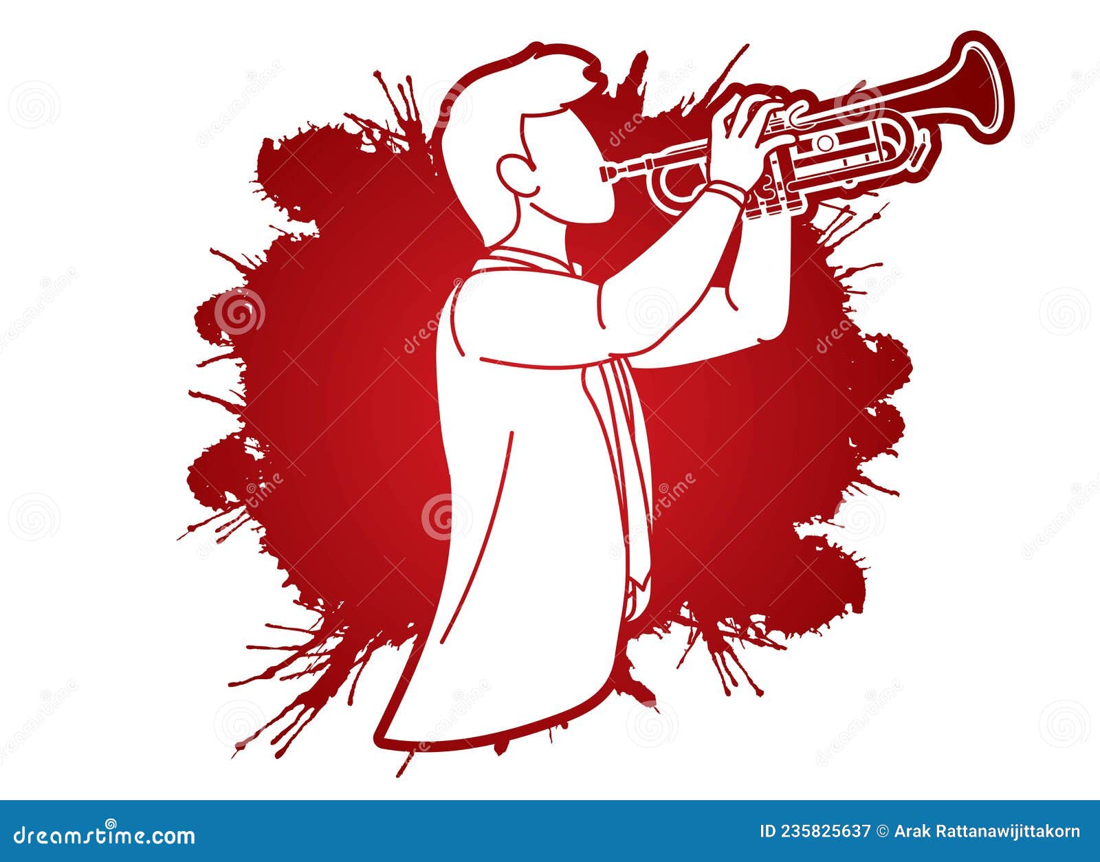 Trumpet Musician Orchestra Instrument Graphic Vector Stock Vector ...