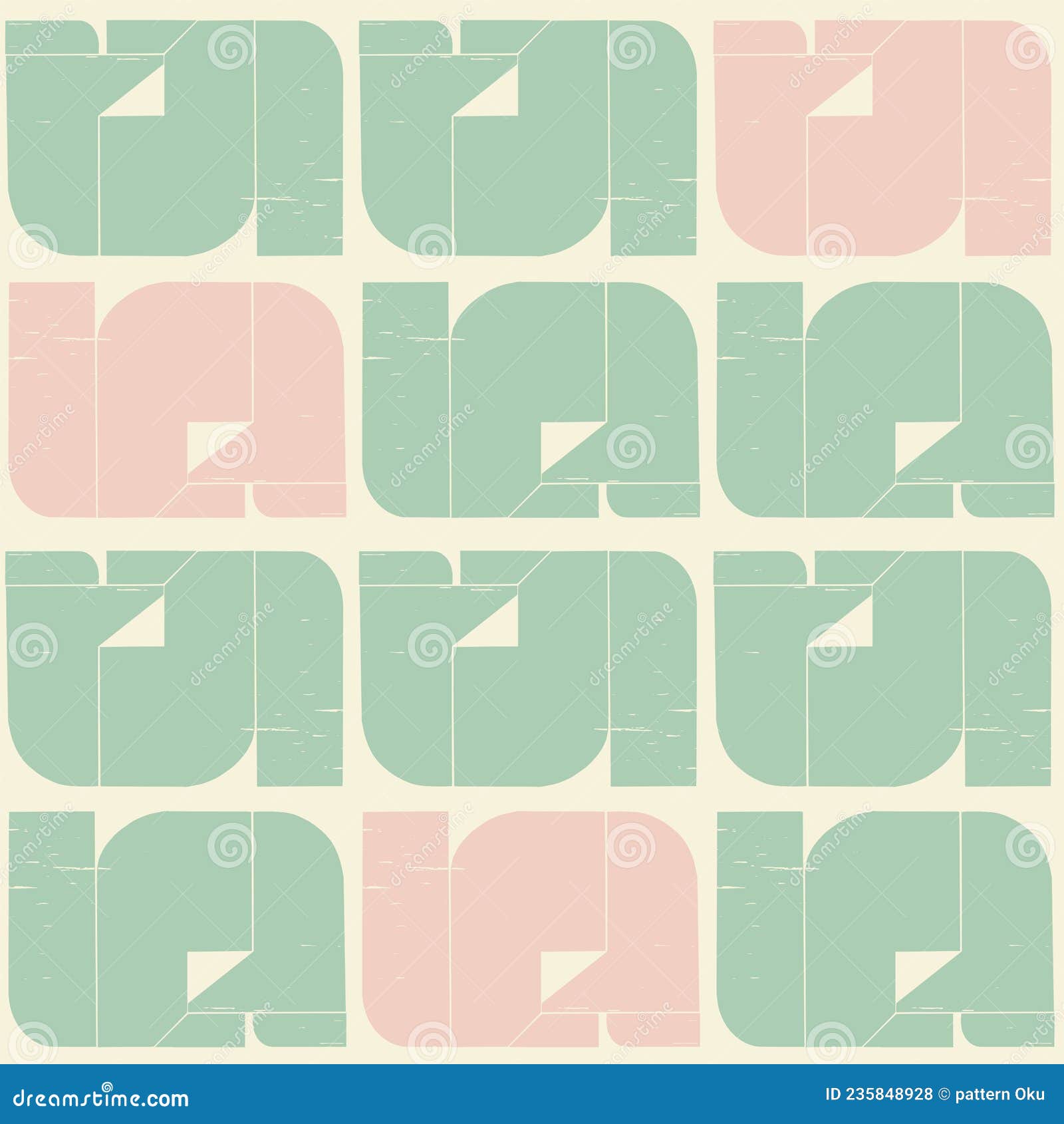 Vector Contemporary Simple Geometric Shape Illustration Seamless Repeat ...