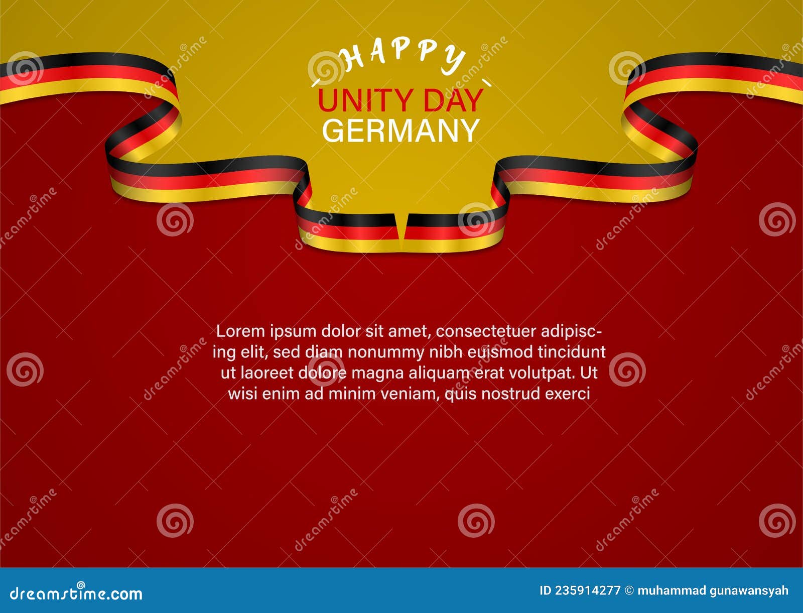 Waving or Ribbon Banner with the Colors of the Germany Flag, Vector ...