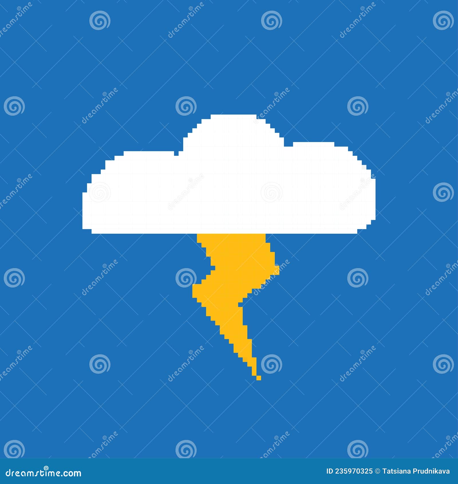 Icon Weather in Pixel Style Stock Illustration - Illustration of ...