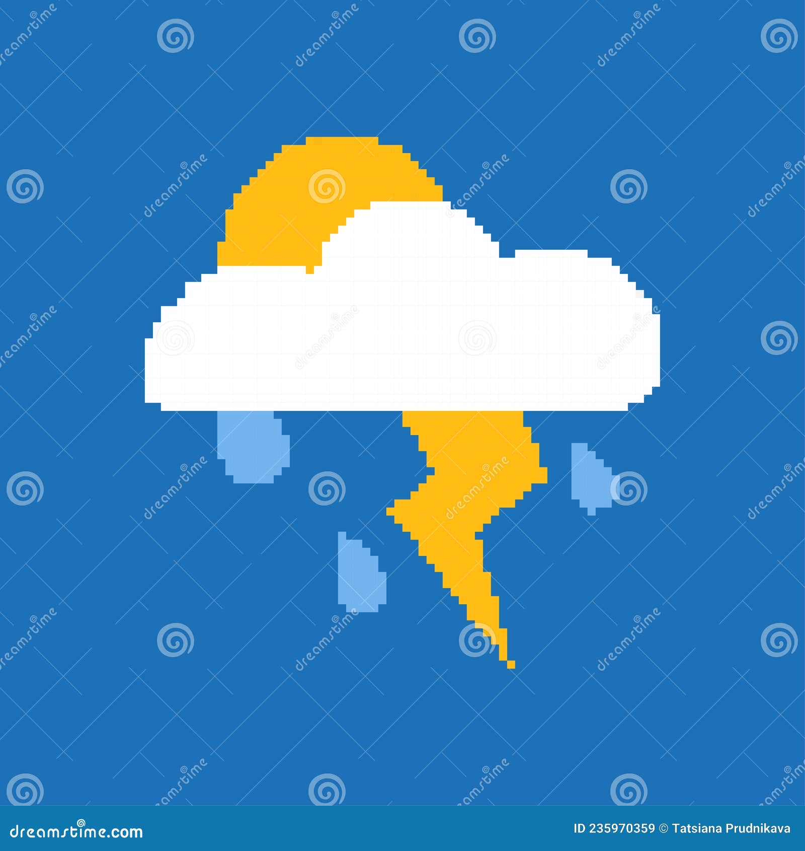 Icon Weather in Pixel Style Stock Vector - Illustration of mobile ...