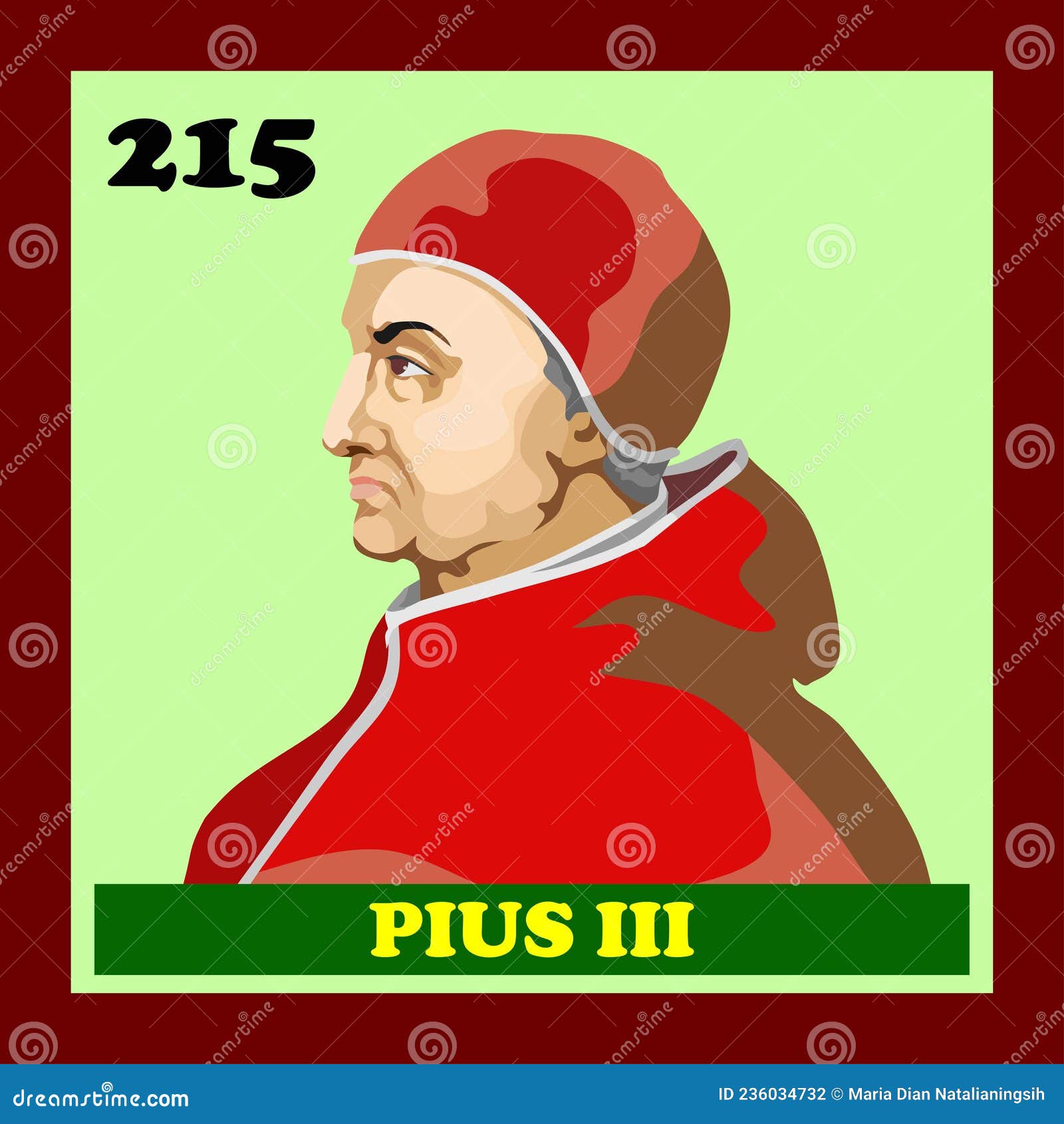 215th Catholic Church Pope Pius III Stock Vector - Illustration of ...
