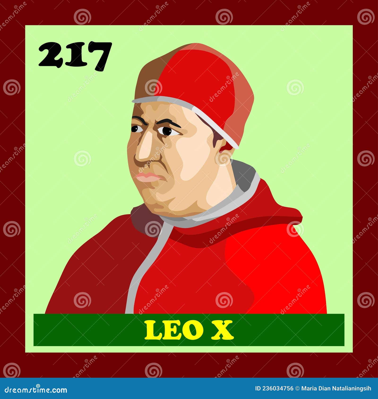 217th Catholic Church Pope Leo X Stock Vector - Illustration of vector ...