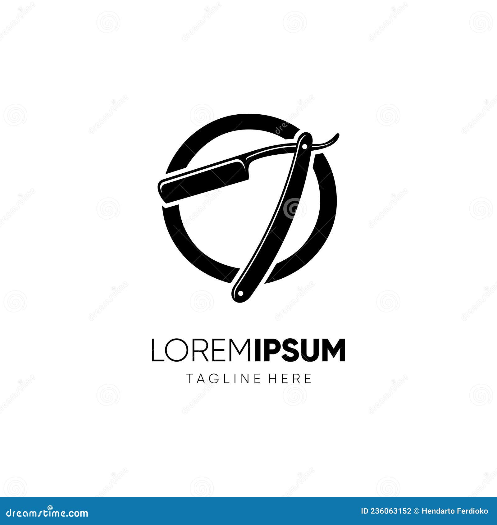 Letter O Straight Razor Logo Design Vector Icon Graphic Stock Vector ...