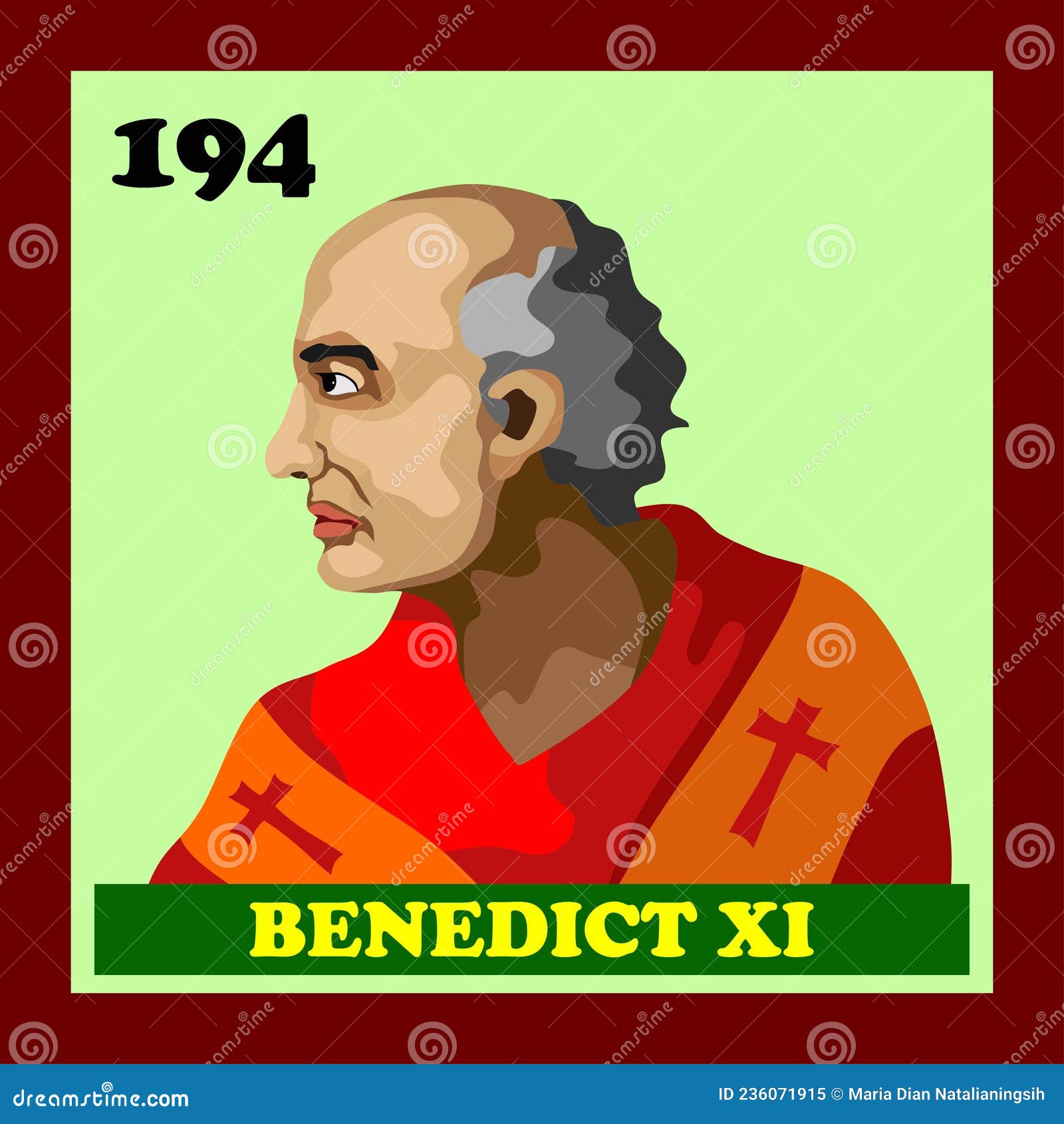 194th Catholic Church Pope Benedict XI Stock Vector - Illustration of ...