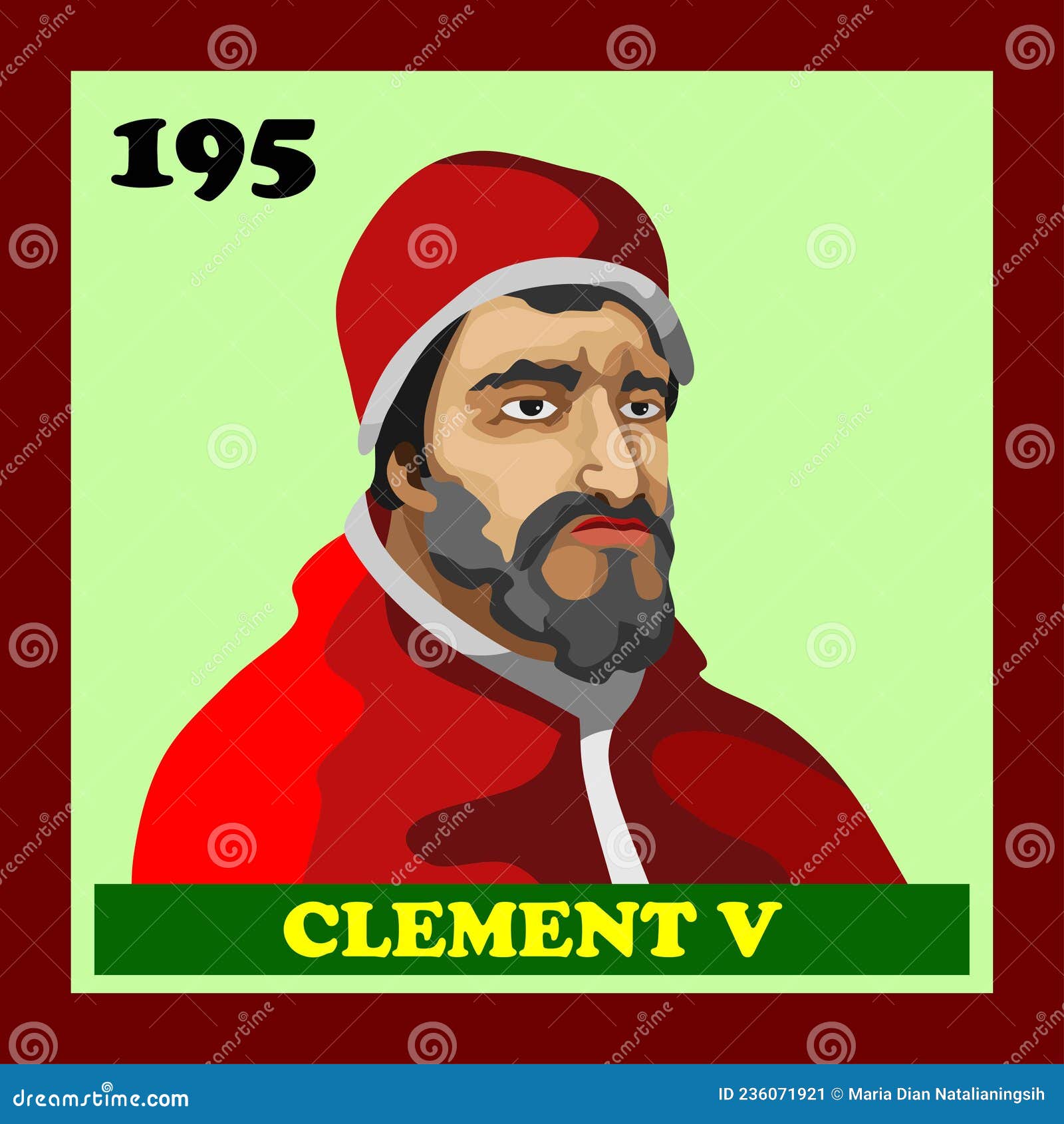 195th Catholic Church Pope Clement V Stock Vector - Illustration of ...