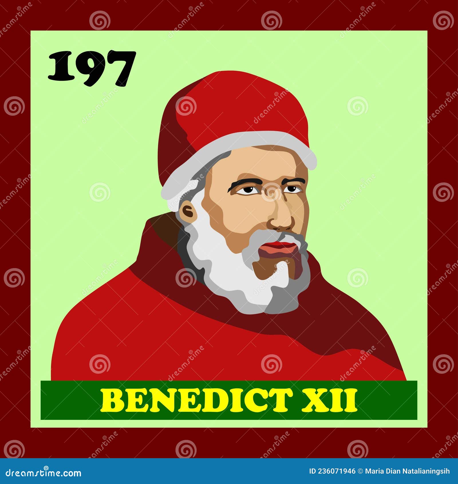 197th Catholic Church Pope Benedict XII Stock Vector - Illustration of ...