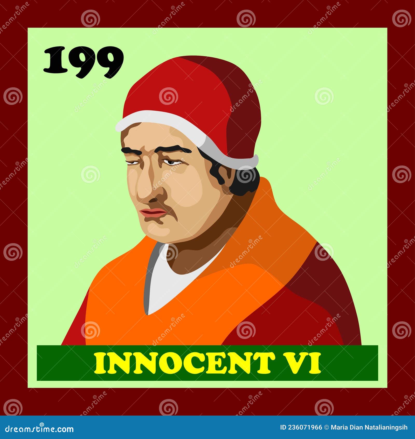 199th Catholic Church Pope Innocent VI Stock Vector - Illustration of ...