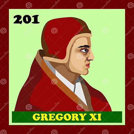201st Catholic Church Pope Gregory XI Stock Vector - Illustration of ...