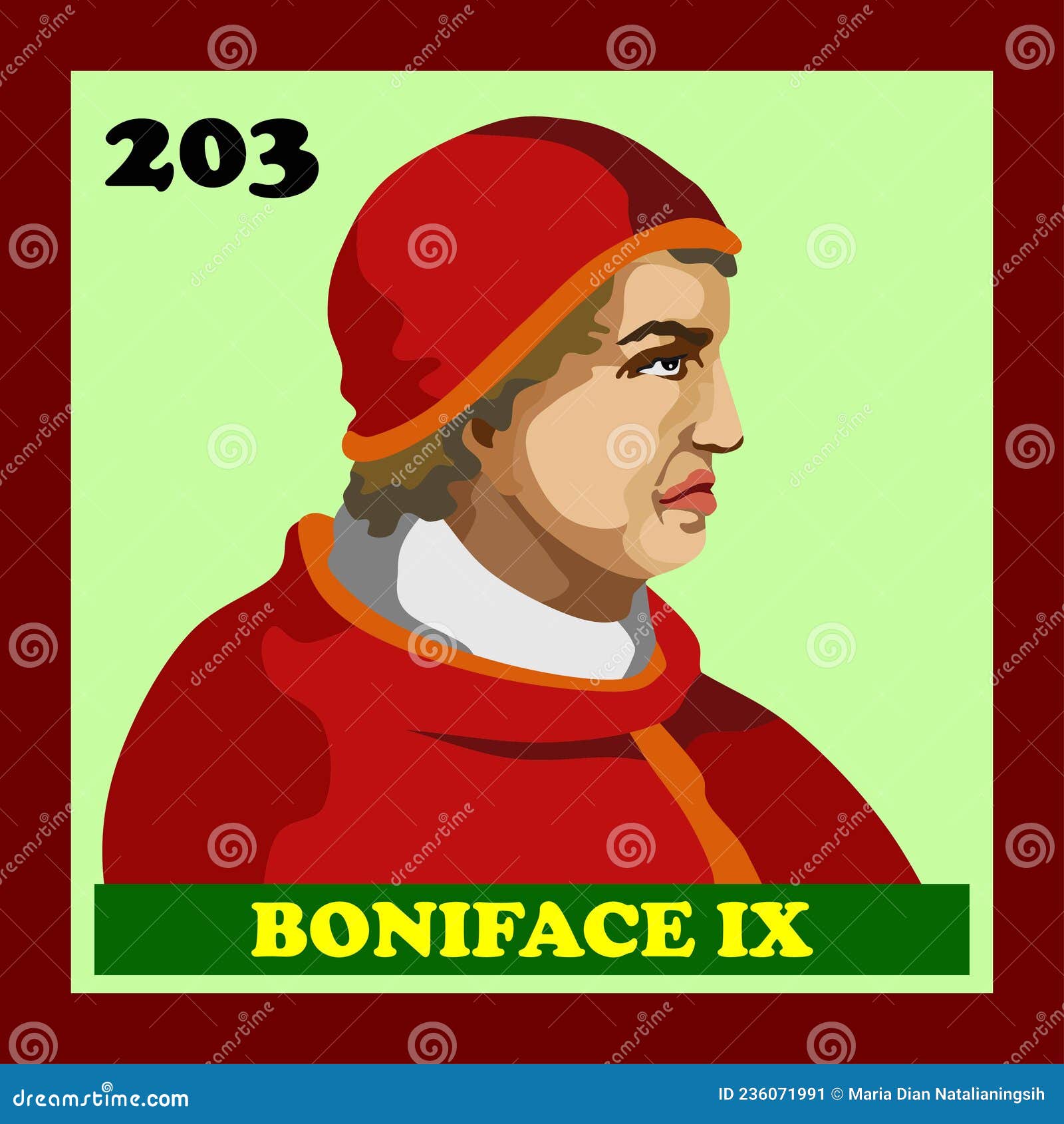 203rd Catholic Church Pope Boniface IX Cartoon Vector | CartoonDealer ...