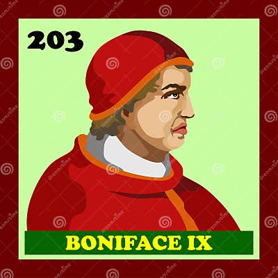 203rd Catholic Church Pope Boniface IX Stock Vector - Illustration of ...