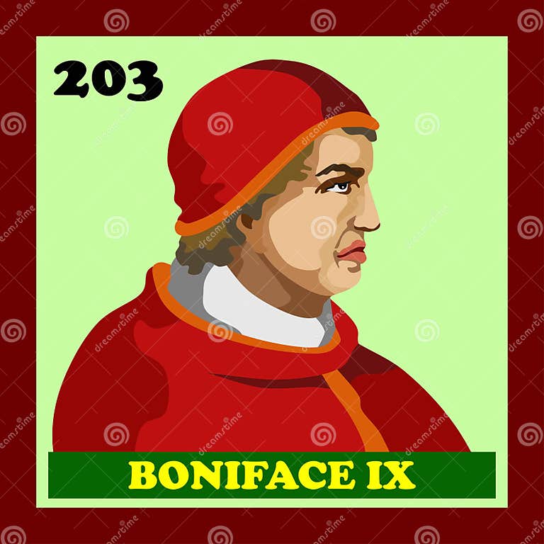 203rd Catholic Church Pope Boniface IX Stock Vector - Illustration of ...