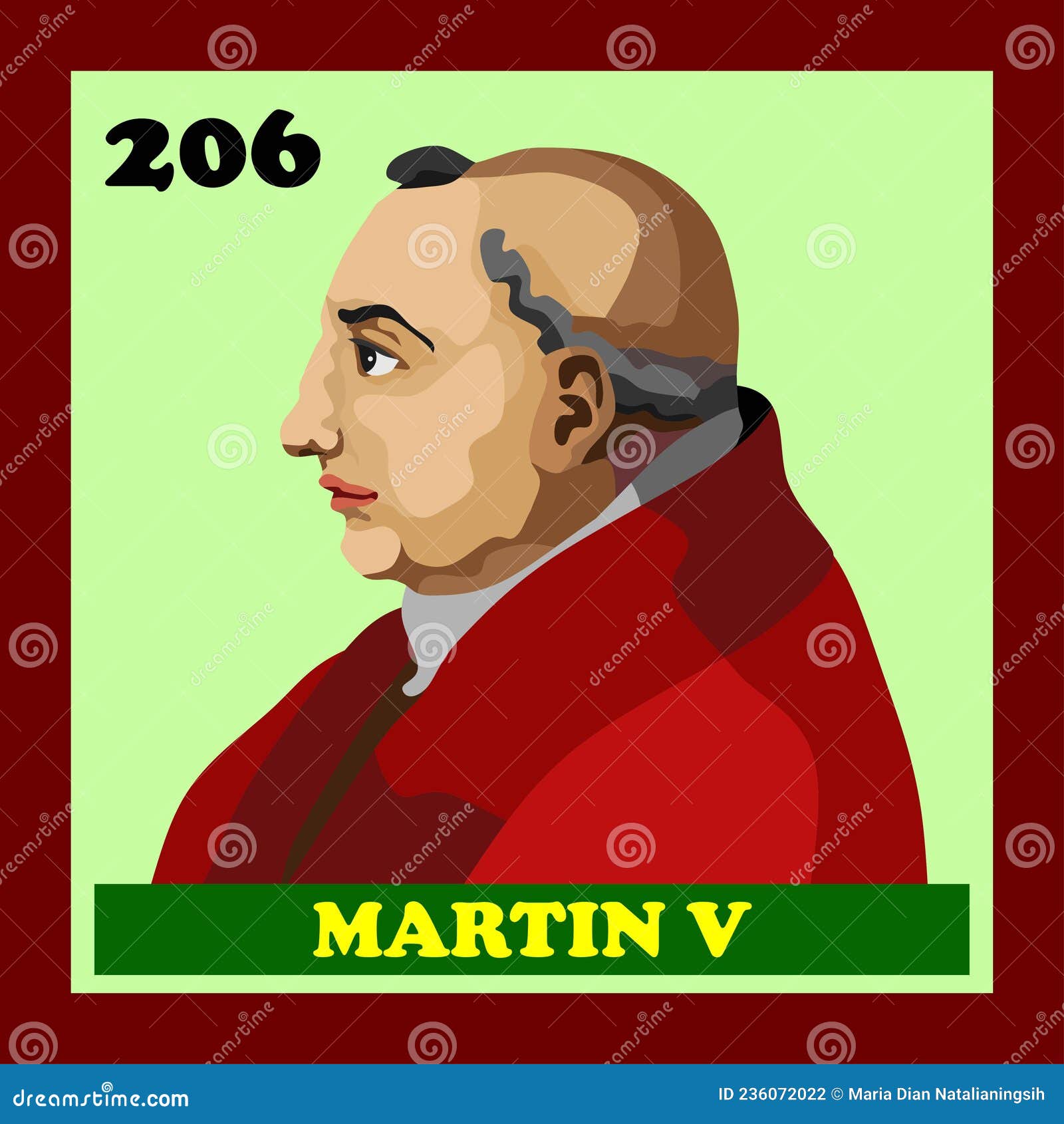 206th Catholic Church Pope Martin V Stock Vector - Illustration of ...