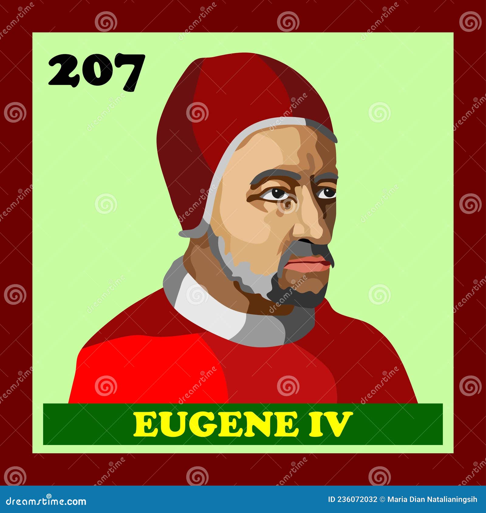 207th Catholic Church Pope Eugene IV Stock Vector - Illustration of ...