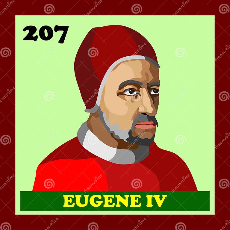 207th Catholic Church Pope Eugene IV Stock Vector - Illustration of ...