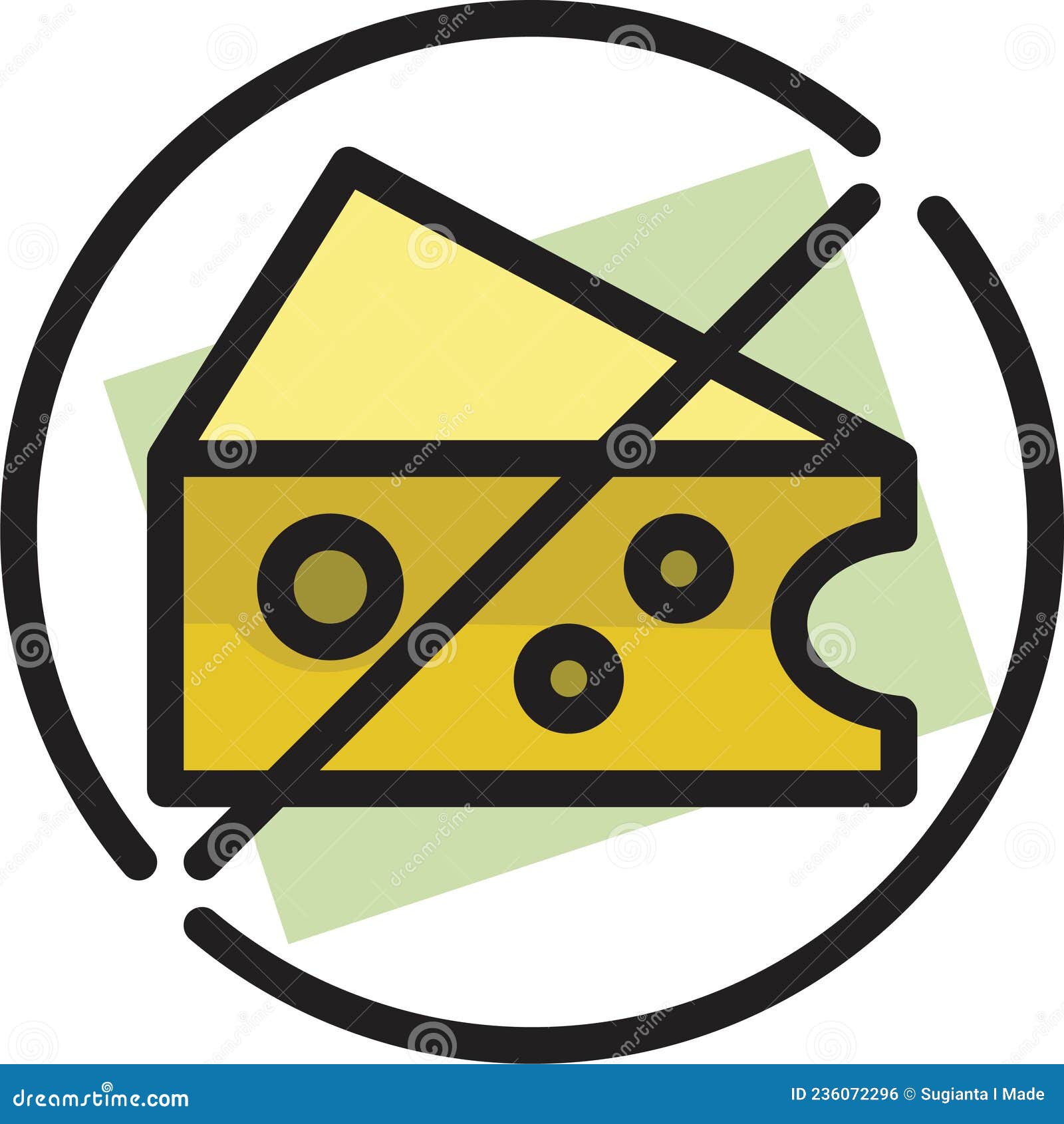 Two Color Cheese Wedge Vector Icon From Food Concept. Isolated Blue ...