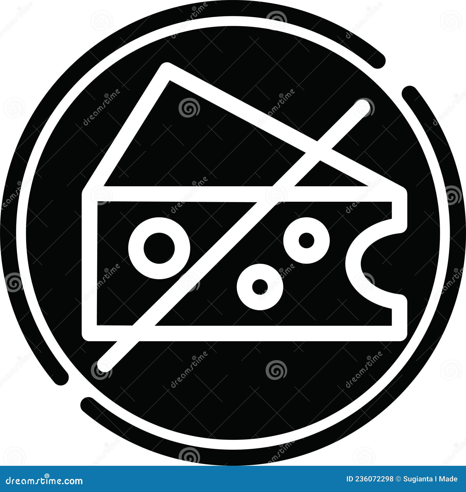 Solid Cheese Free Icon Vector Stock Vector - Illustration of soli ...