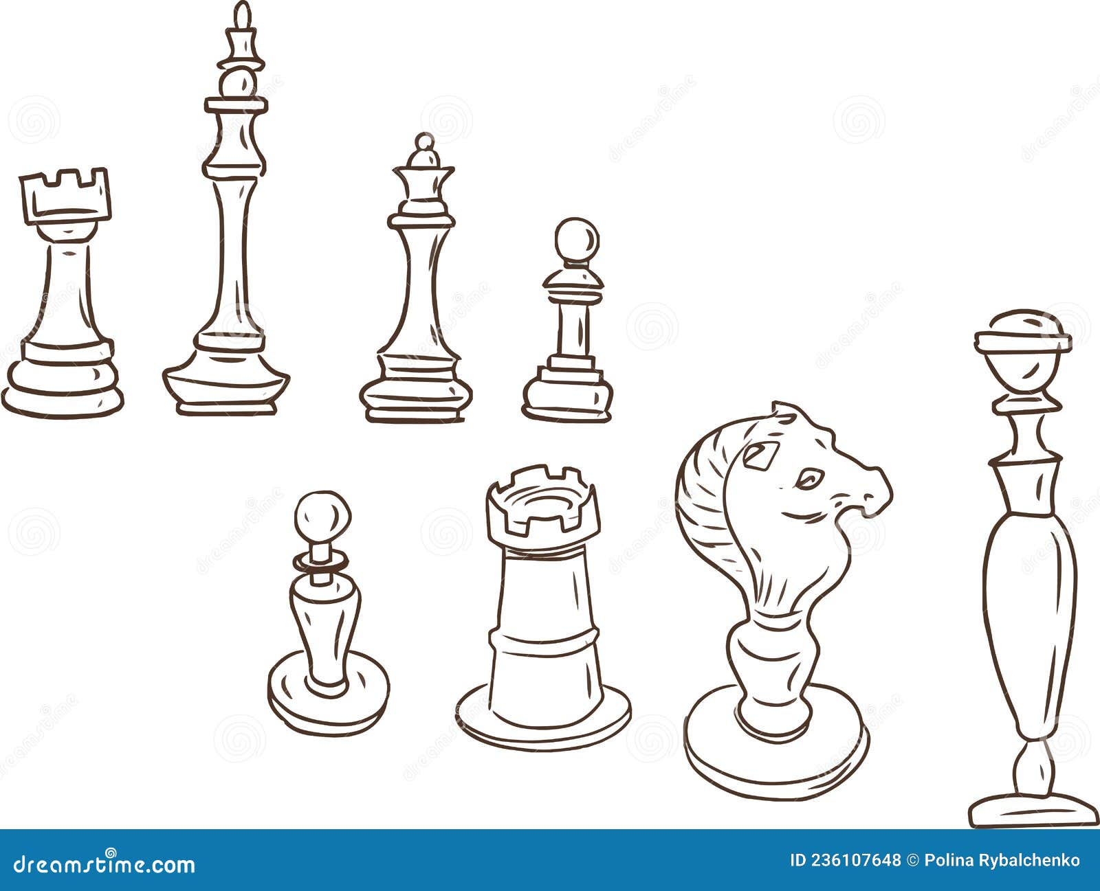 Chess Doodle Sketch Graphics Vector Hand Drawn Games Tournaments ...