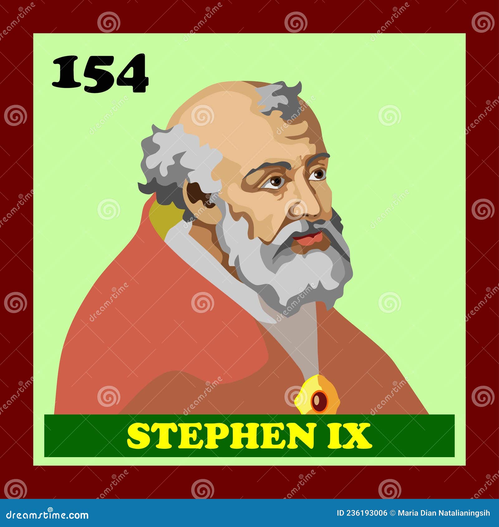 154th Catholic Church Pope Stephen IX Stock Vector - Illustration of ...