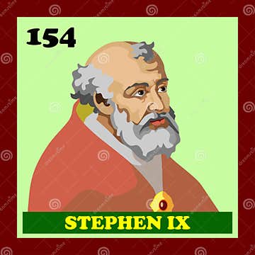 154th Catholic Church Pope Stephen IX Stock Vector - Illustration of ...