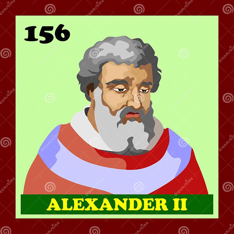 156th Catholic Church Pope Alexander II Stock Vector - Illustration of ...
