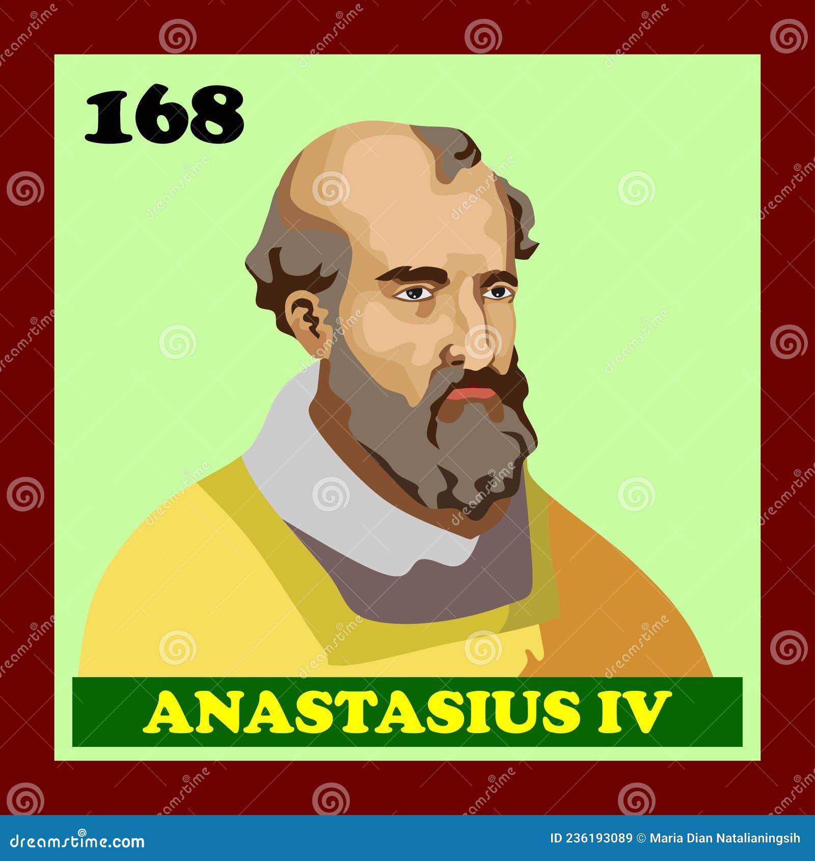 168th Catholic Church Pope Anastasius IV Stock Vector - Illustration of ...