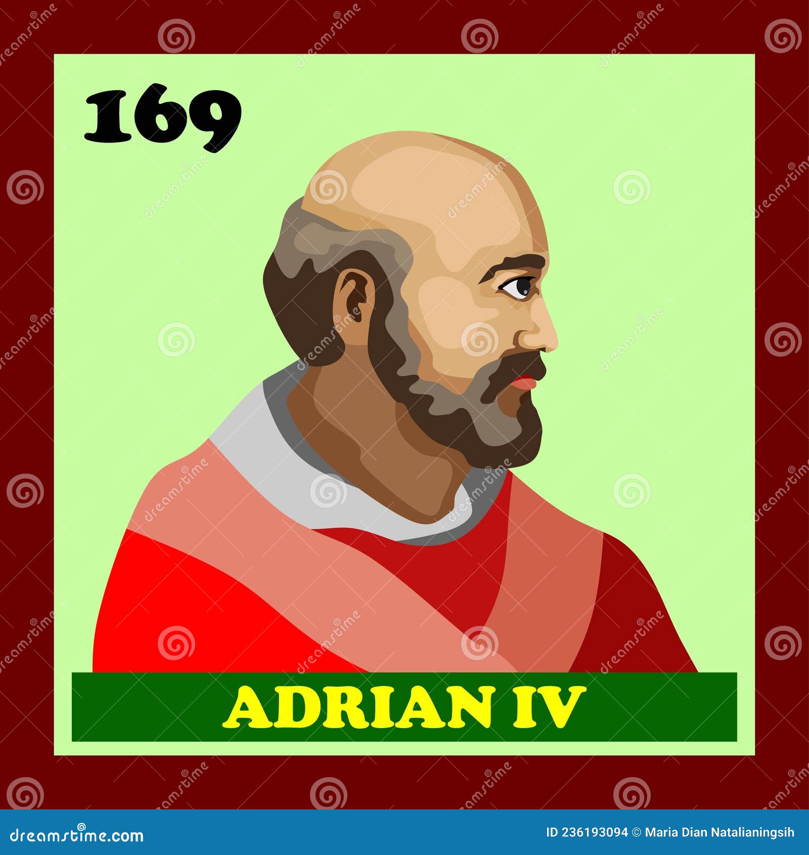 169th Catholic Church Pope Adrian IV Stock Vector - Illustration of ...