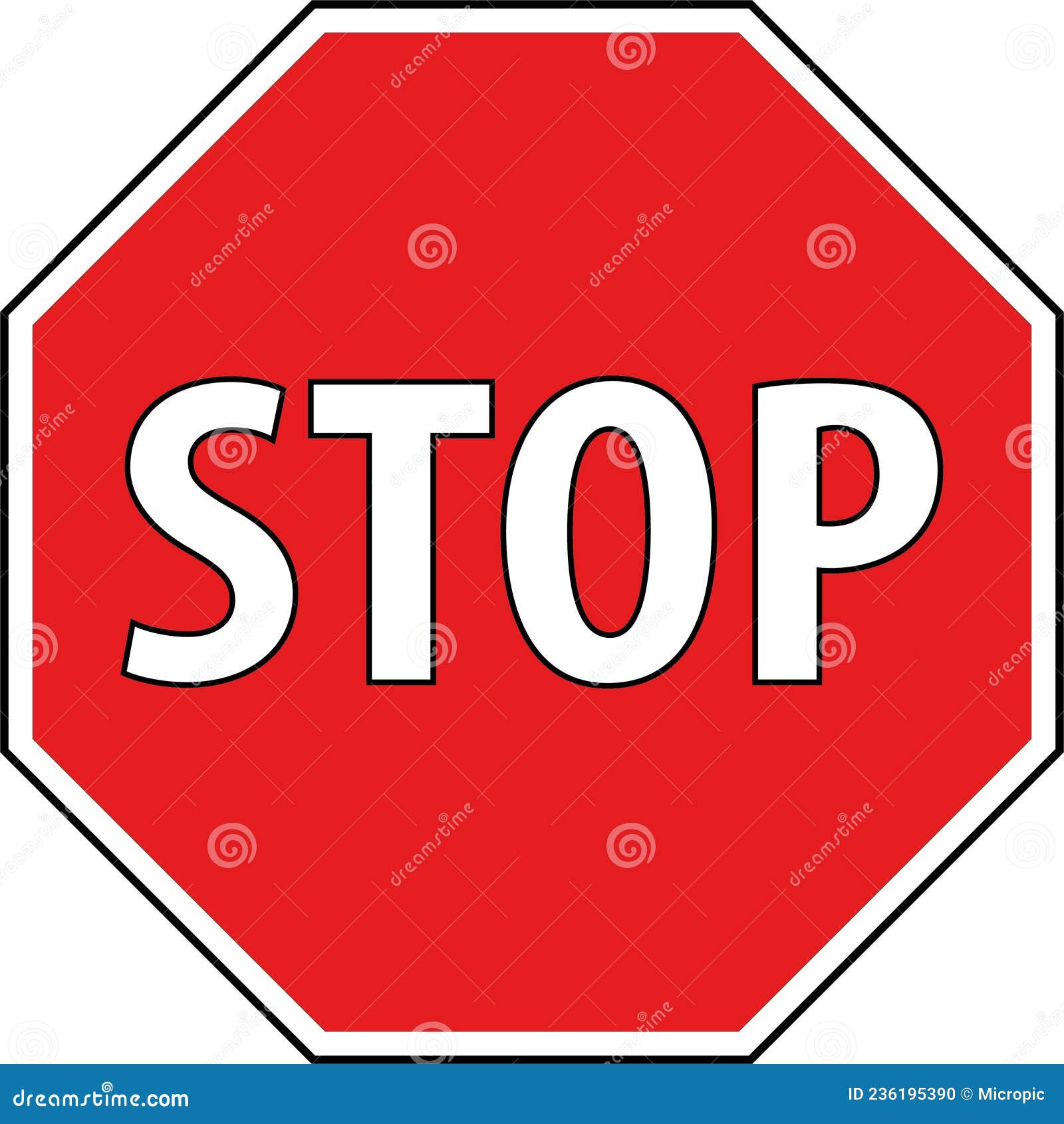 Red Color Stop Sign Board Image with Eps Vector Stock Vector ...