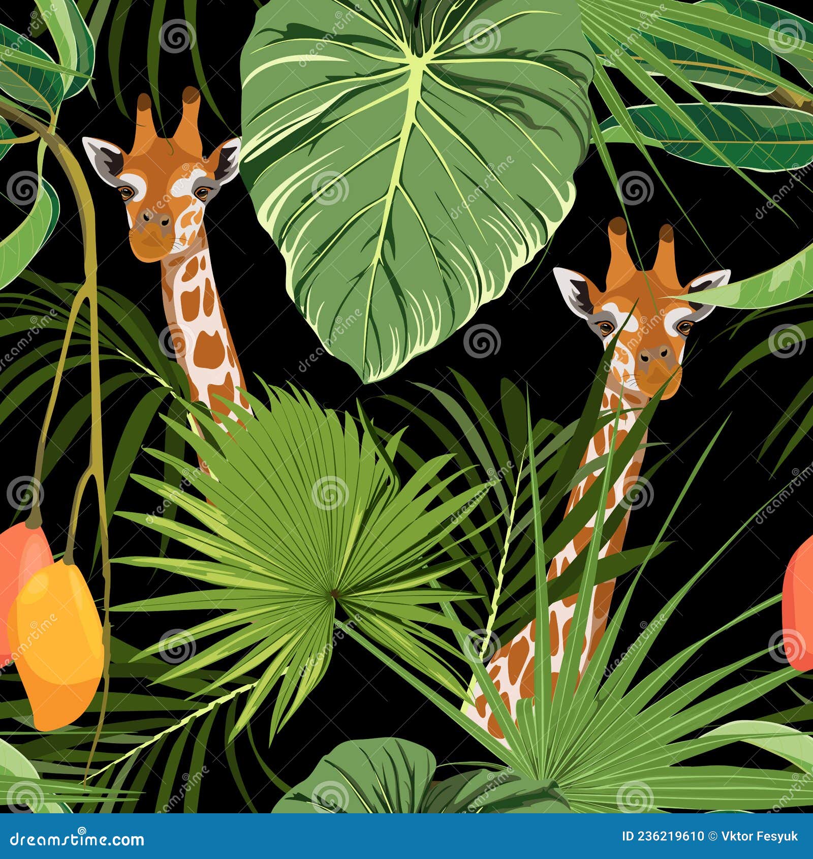 Giraffe In Fruits Royalty-Free Illustration | CartoonDealer.com #32525454
