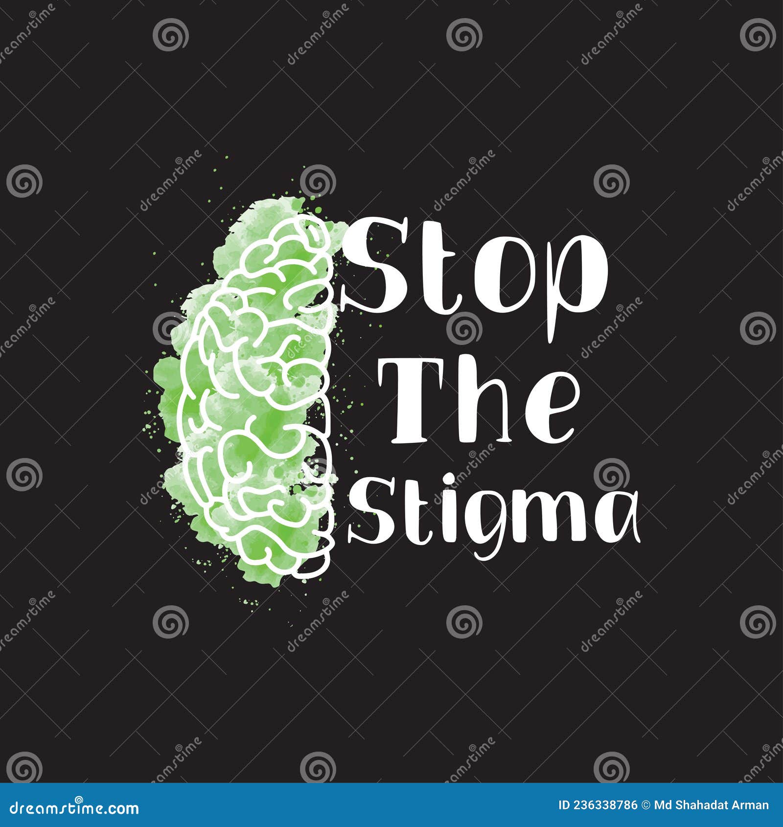 End The Stigma Handwritten Text. Mental Health Awareness Concept ...