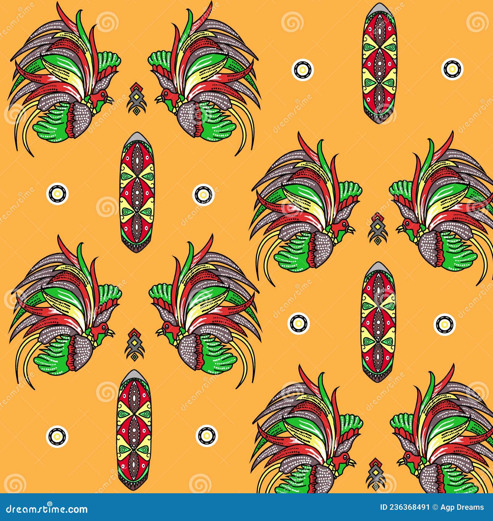 Batik Papua Burung Cendrawasih Vector Illustration | CartoonDealer.com ...