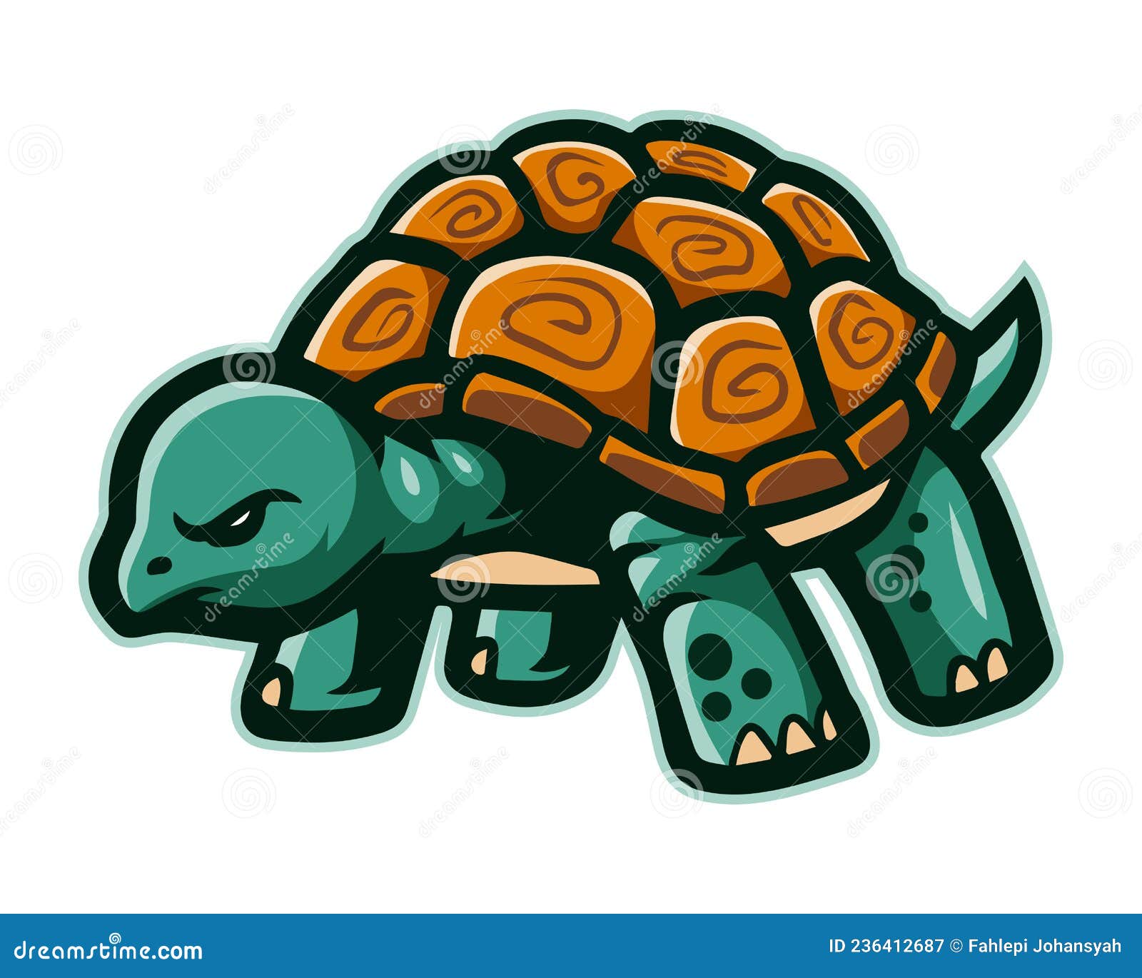 Cartoon Angry Turtle Mascot Design Stock Vector - Illustration of ...