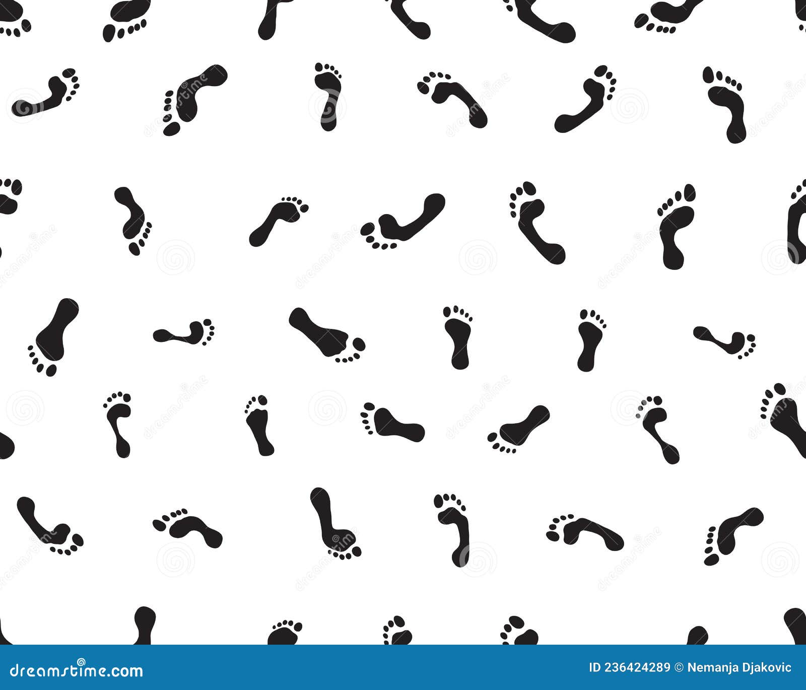 Seamless Pattern of Human Feet Stock Illustration - Illustration of ...