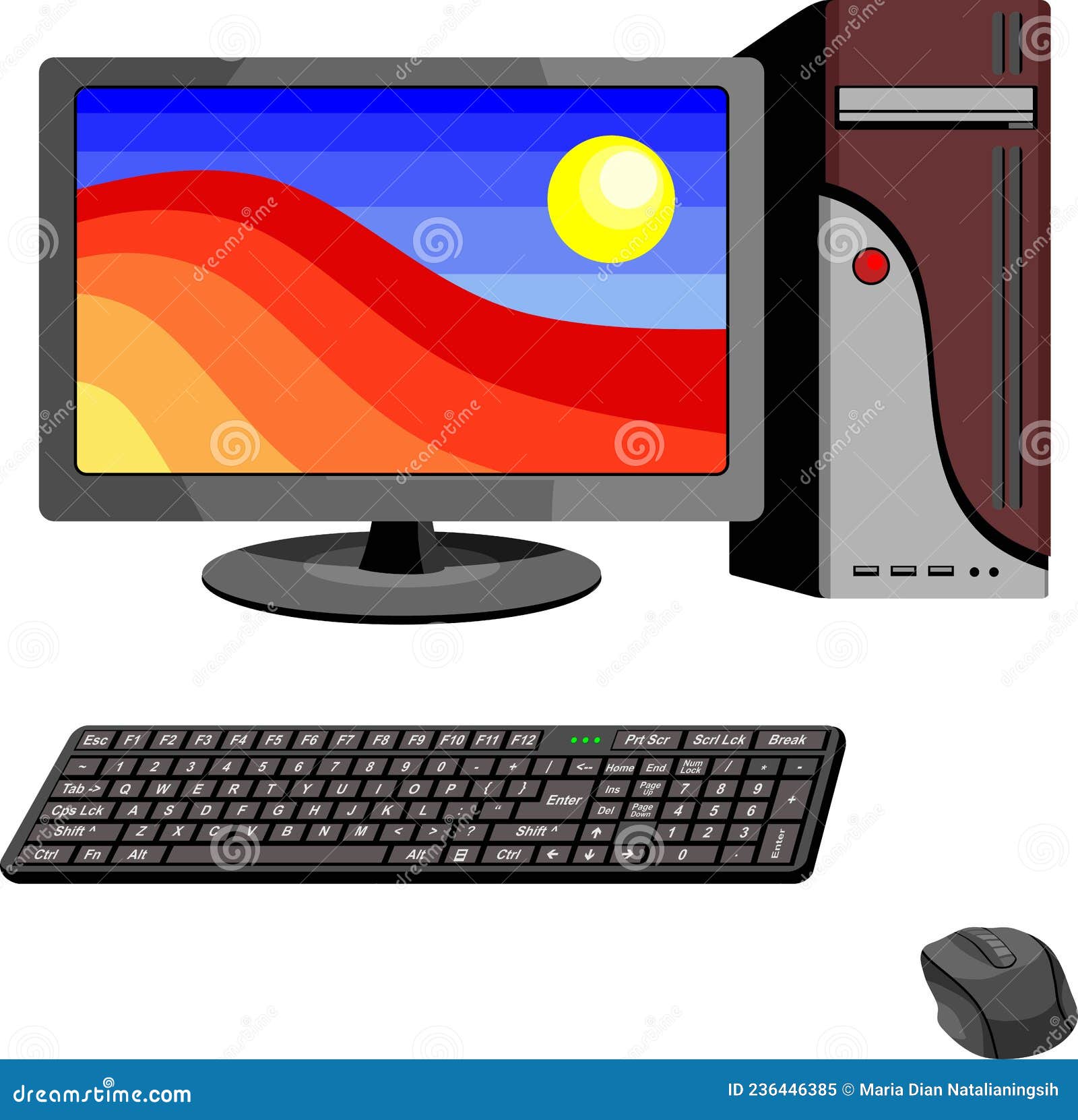 Personal Computer Device Vector Illustration Stock Vector ...