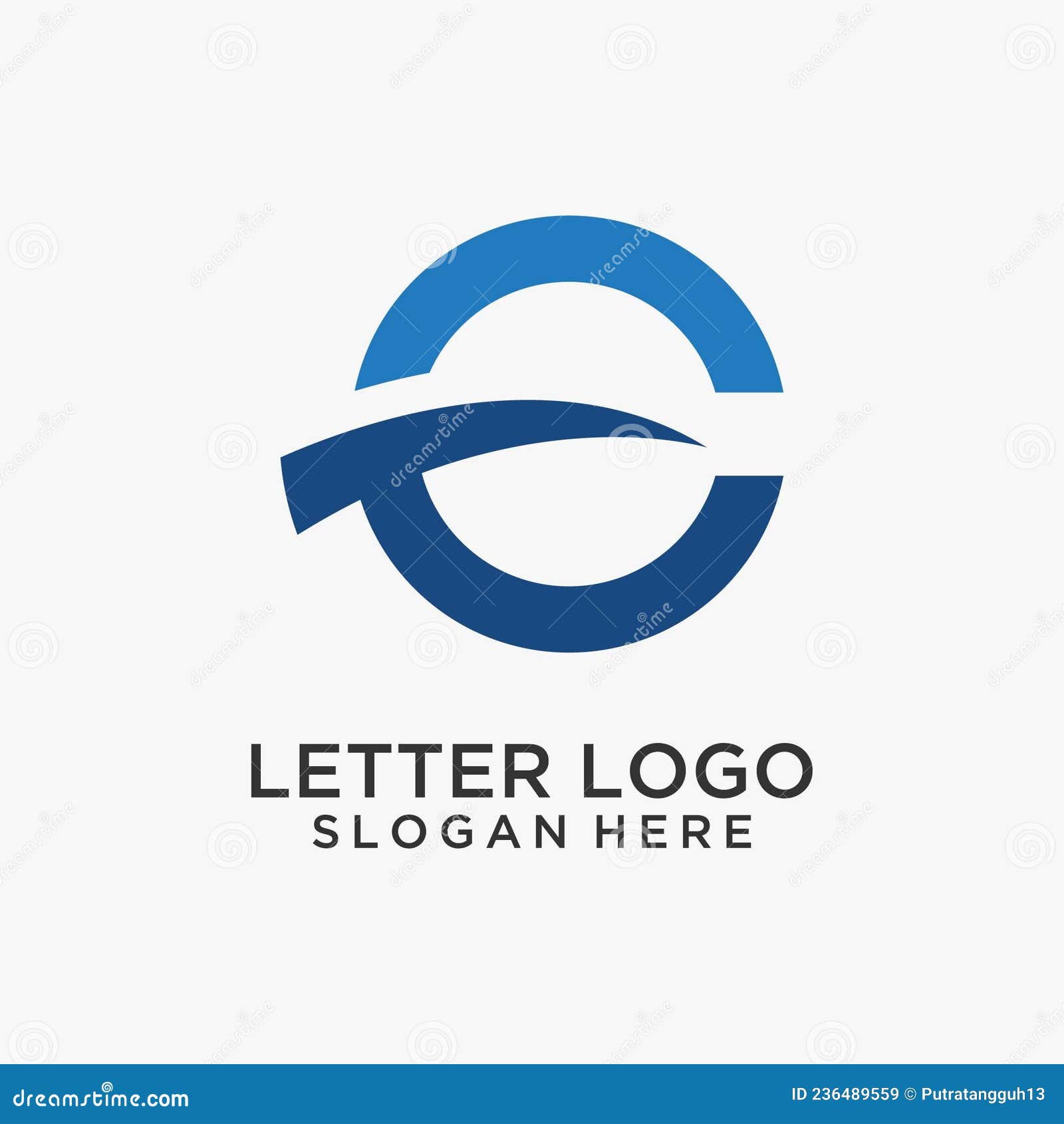 Letter E Circle Logo Design Stock Vector - Illustration of clean ...