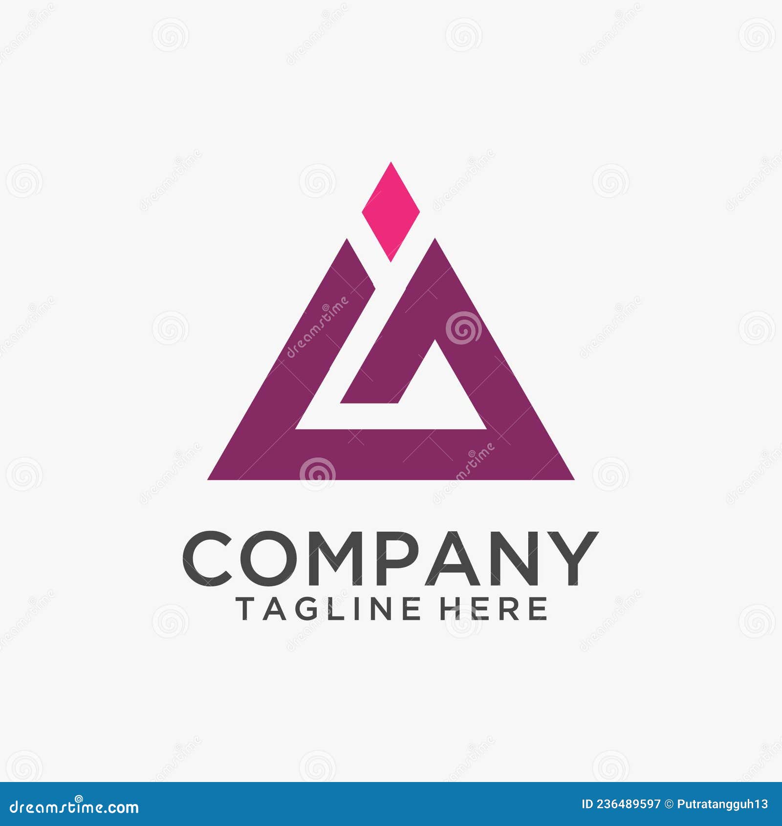 Letter IG Triangle Logo Design Cartoon Vector | CartoonDealer.com ...