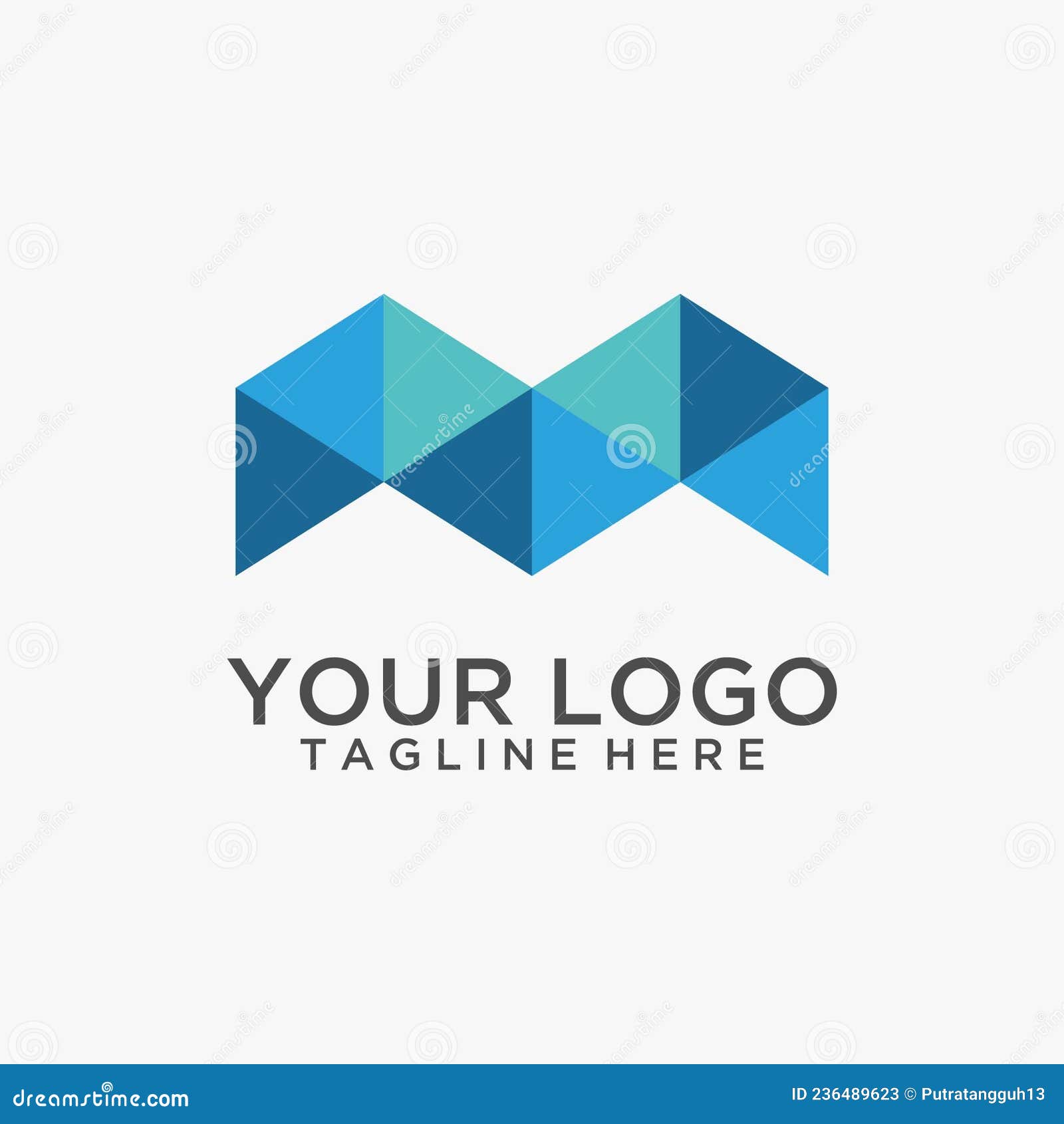 Letter M Polygonal Logo Design Stock Vector - Illustration of awesome ...