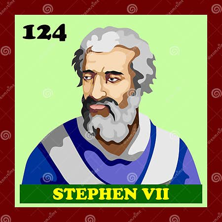 124th Catholic Church Pope Stephen VII Stock Vector - Illustration of ...