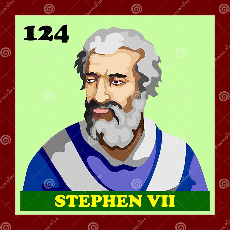 124th Catholic Church Pope Stephen VII Stock Vector - Illustration of ...