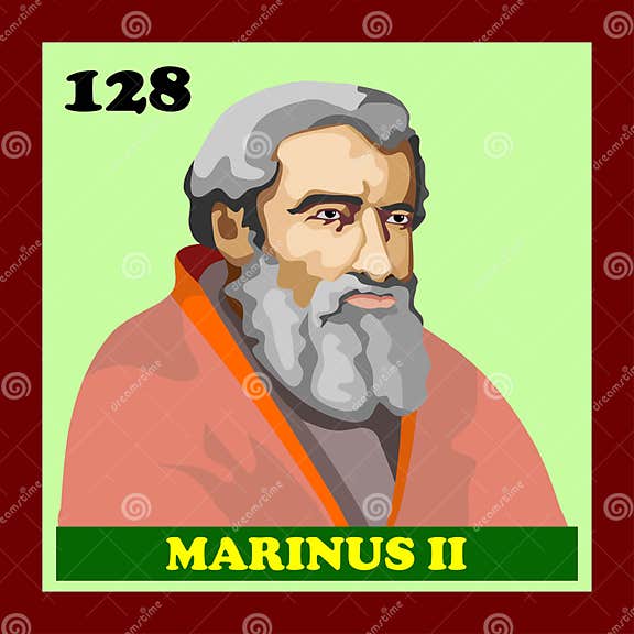 128th Catholic Church Pope Marinus II Stock Vector - Illustration of ...