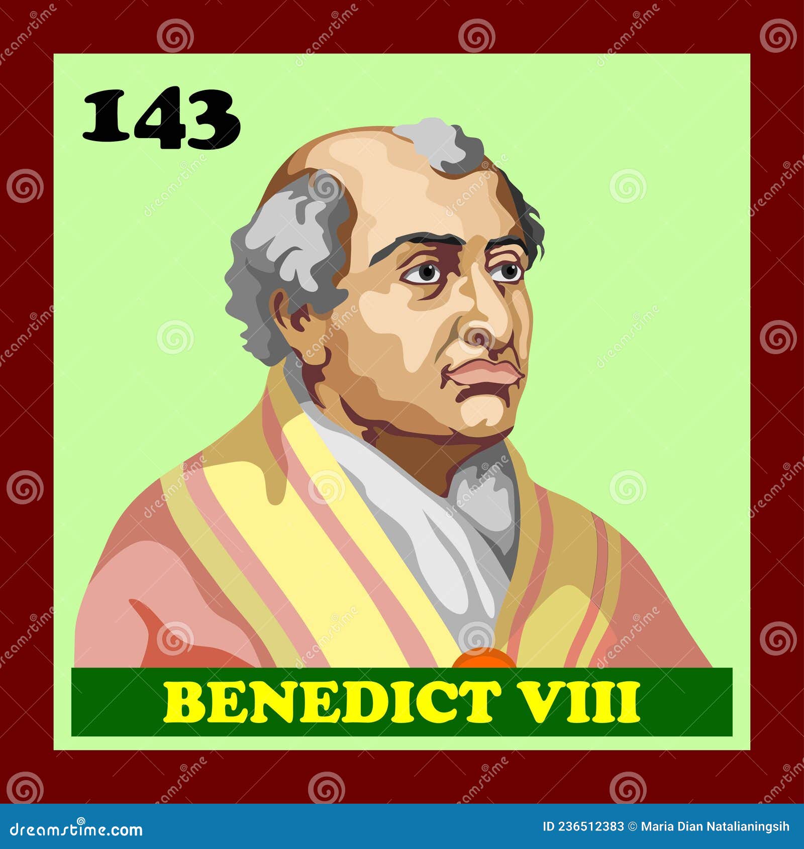 143rd Catholic Church Pope Benedict VIII Stock Vector - Illustration of ...