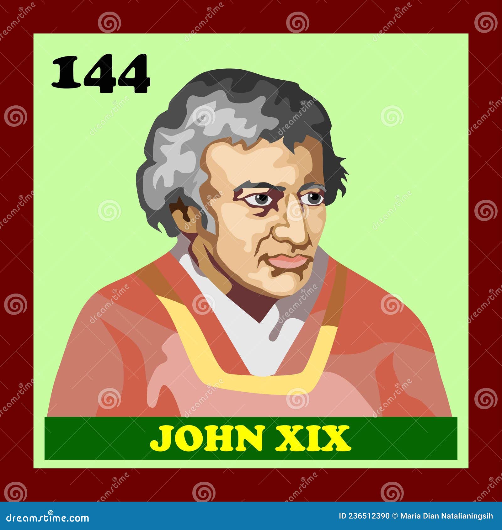 144th Catholic Church Pope John XIX Stock Vector - Illustration of ...