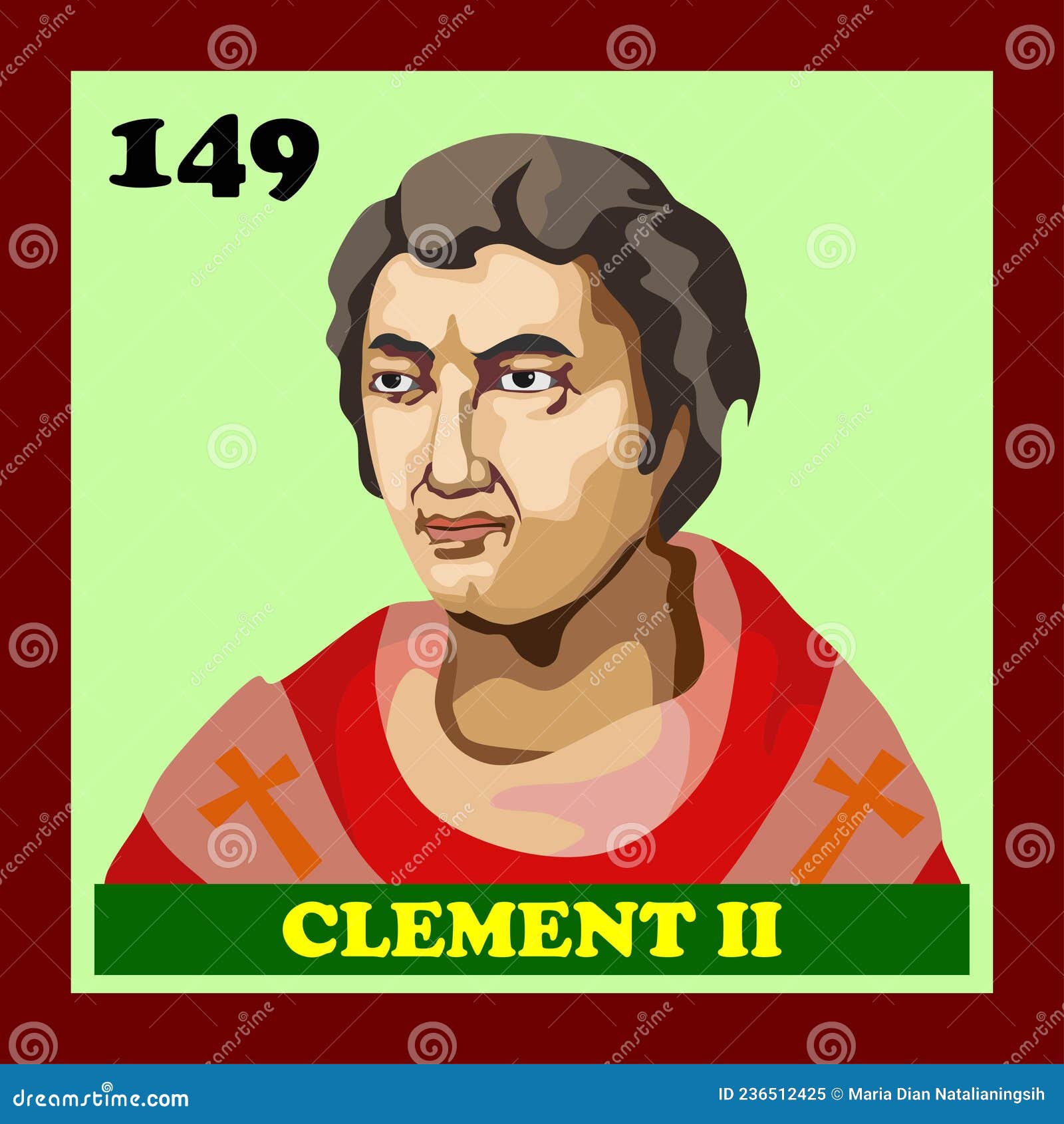 149th Catholic Church Pope Clement II Stock Vector - Illustration of ...